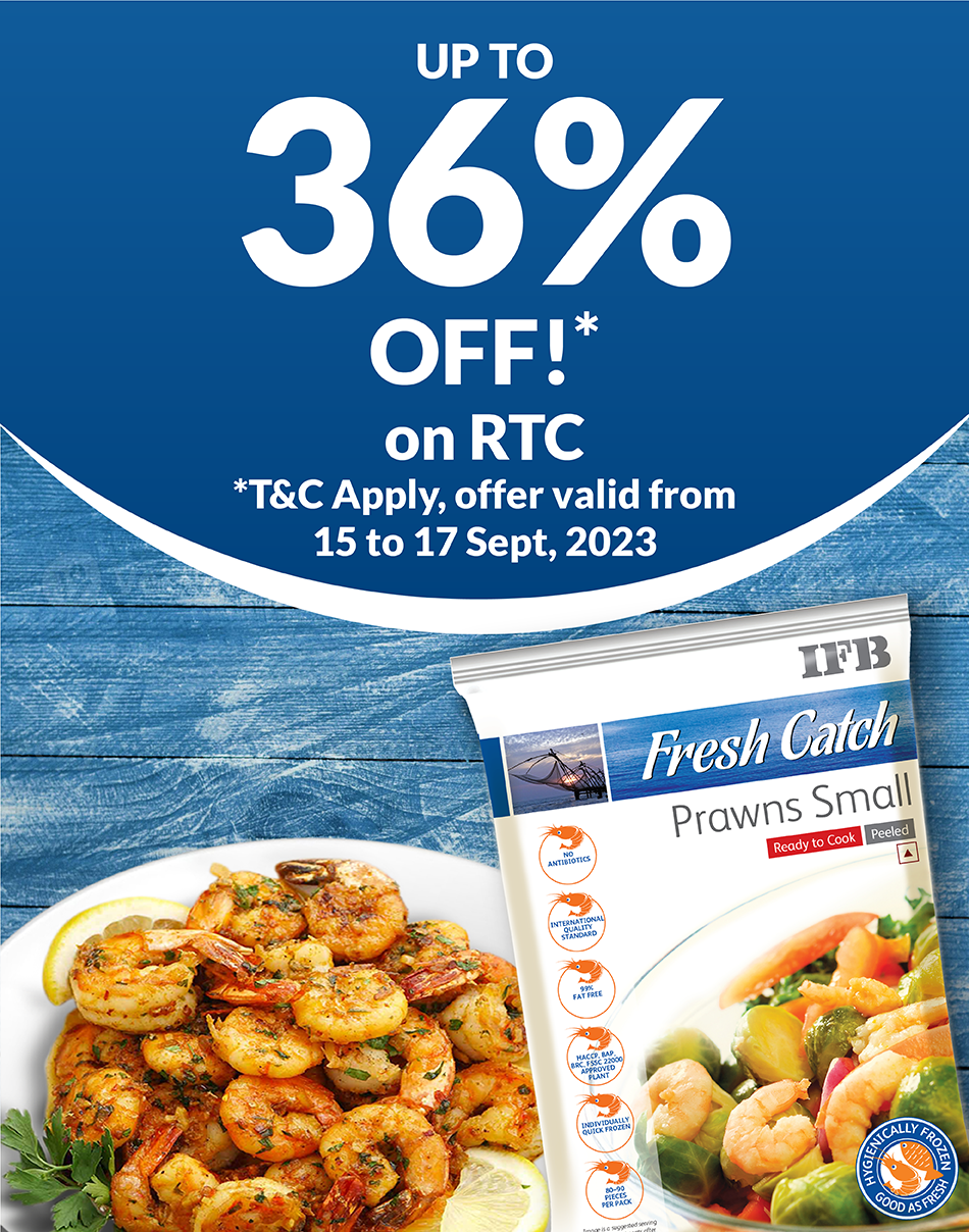 Buy Large Prawns 200 g - (Jhinga / Seegadi) Cleaned & Deveined